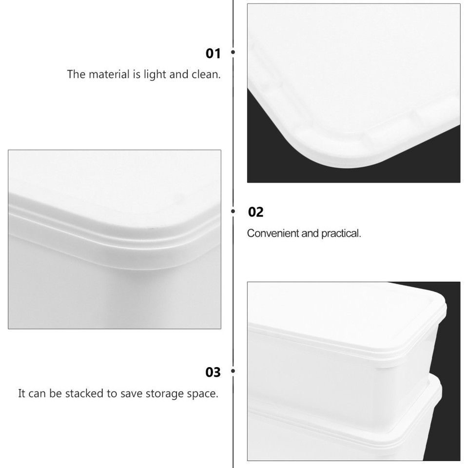 2pcs 3 Litres Refrigerator Ice Cream Storage Container Freezer Ice ...