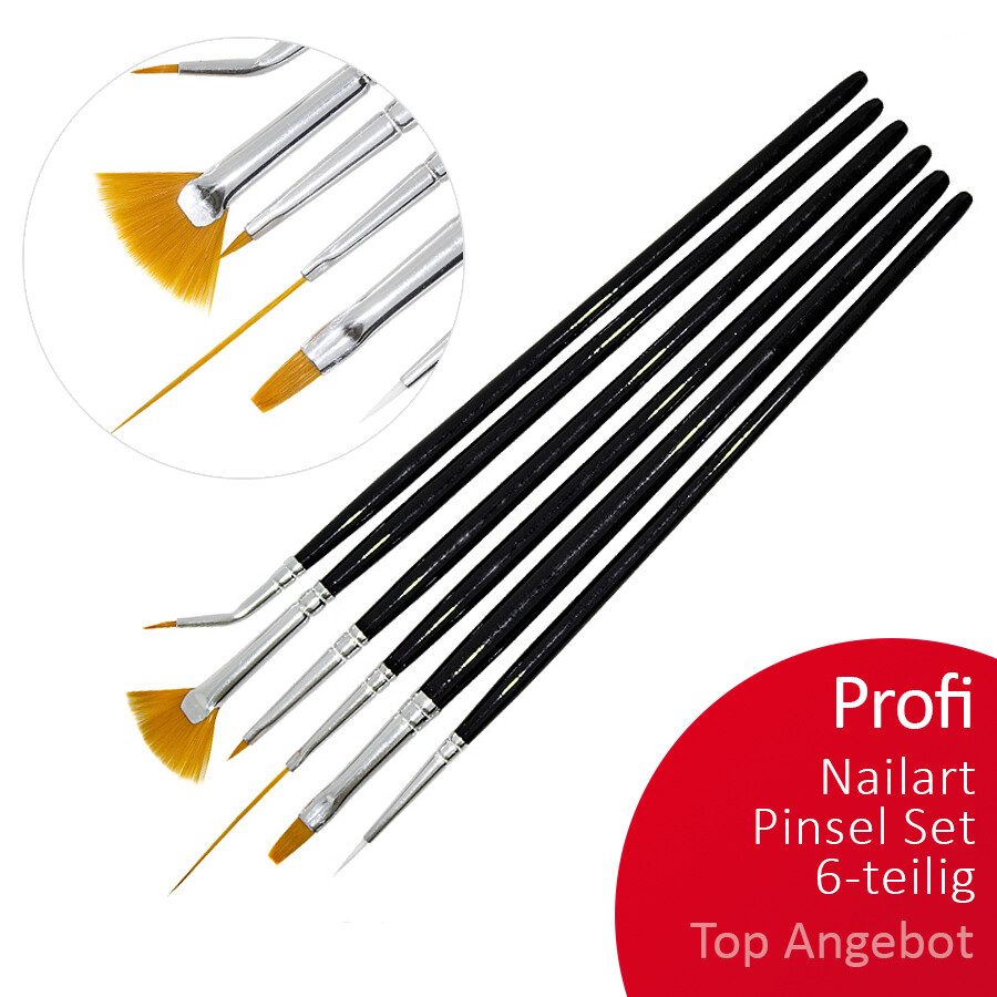 Profi Nageldesign Gel Nailart PINSEL SET Nail Modellage Naildesign SET ...