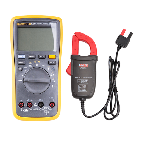 Fluke 17B+ Digital Multimeter with UT-CS06A 400A AC Current Clamp ...