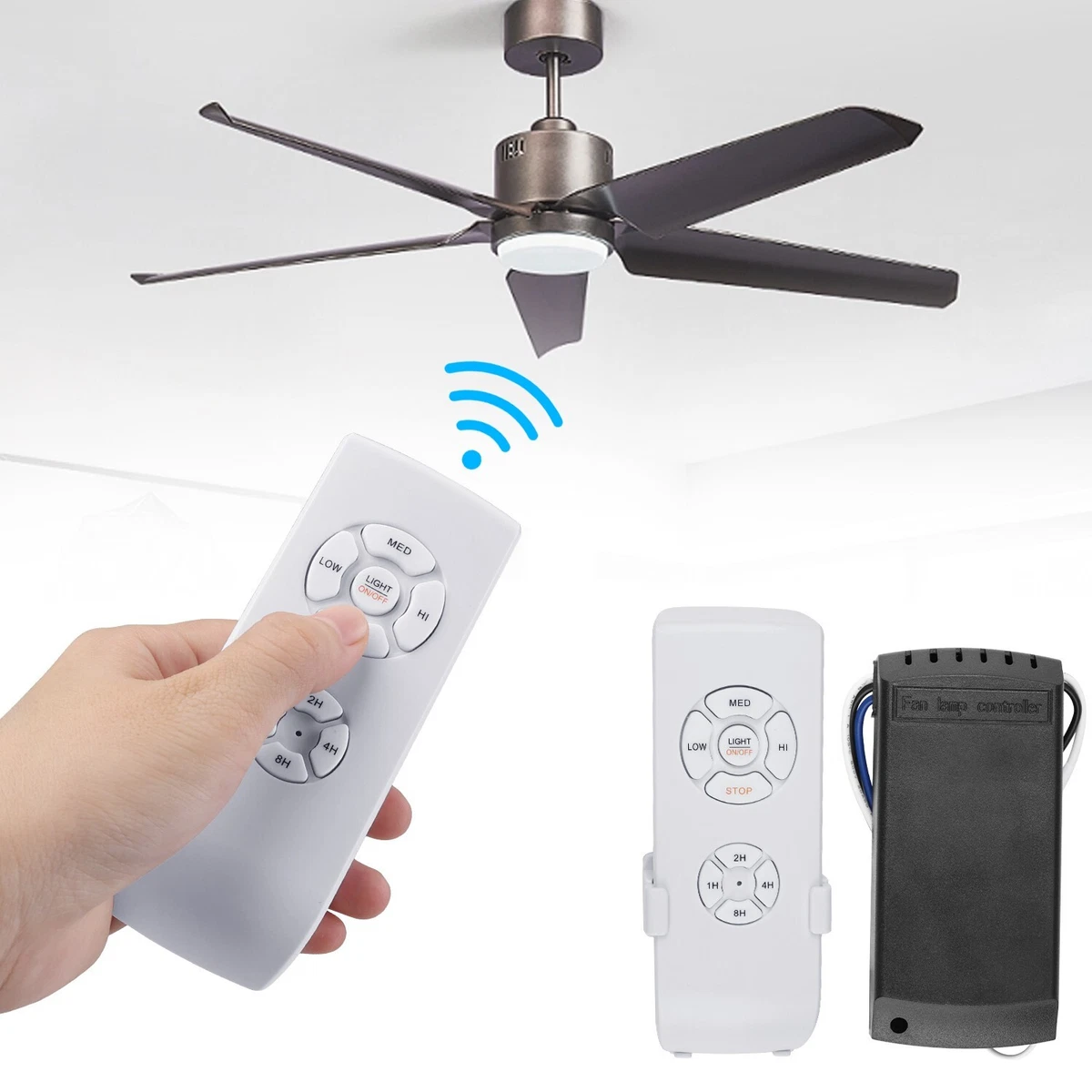Hunter Ceiling Fan And Light Wireless Remote Control Kit With Receiver ...