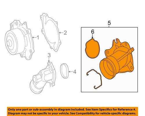 MERCEDES OEM 07-20 E350 Cooling Water Pump-Thermostat 6422002015 | eBay