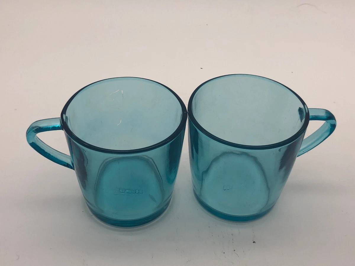 Blue Glass Coffee Cups