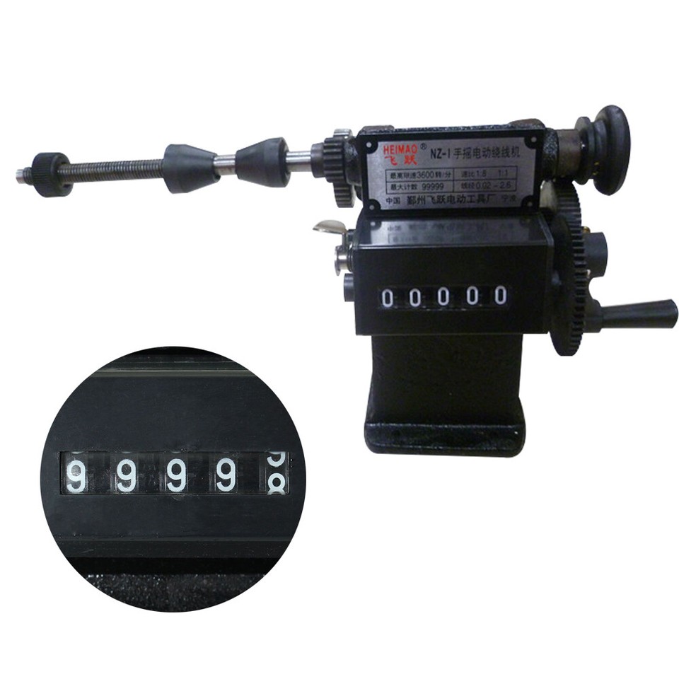Dual Purpose Manual Coil Winder Machine Wire Tool Counter Hand Coil ...