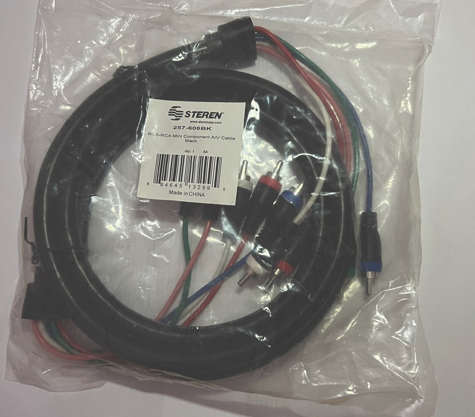 Steren 6ft 5-RCA Mini Component A/V Cable | eBay