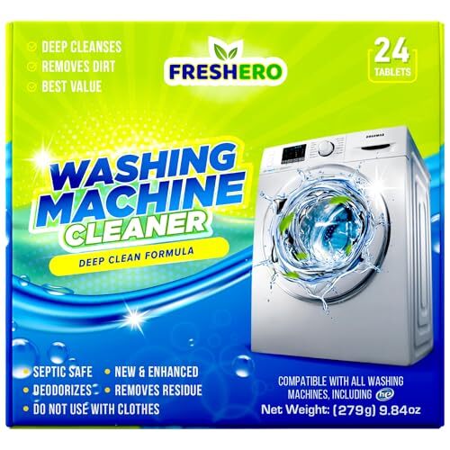 Washing Machine Cleaner Tablets 24-Pack - Deep Clean, Descale ...