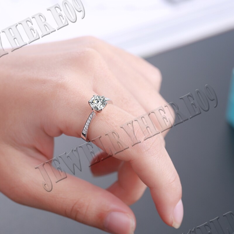 Engagement Wedding Round 6.5mm Flawelss Cubic Zirconia Ring Sterling Silver 925 | eBay