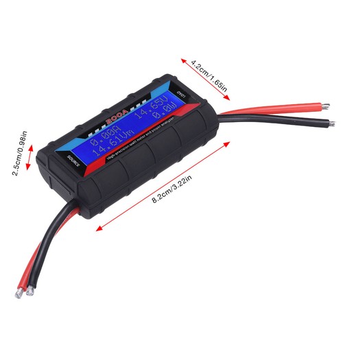 For RC Battery Solar Power 200A LCD DC Digital Monitor Volt Amp Meter ...