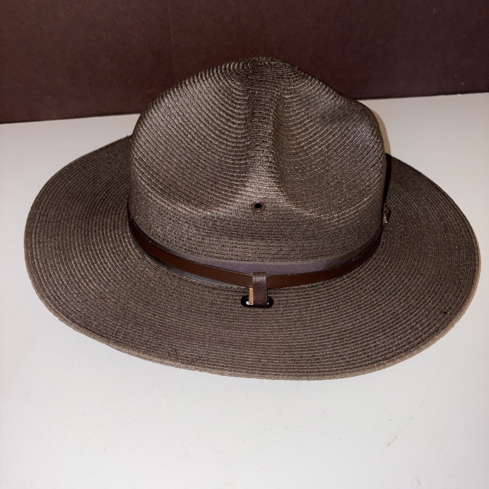 Stratton Self-Forming Straw Trooper Campaign Hat Size 7 Vintage | eBay