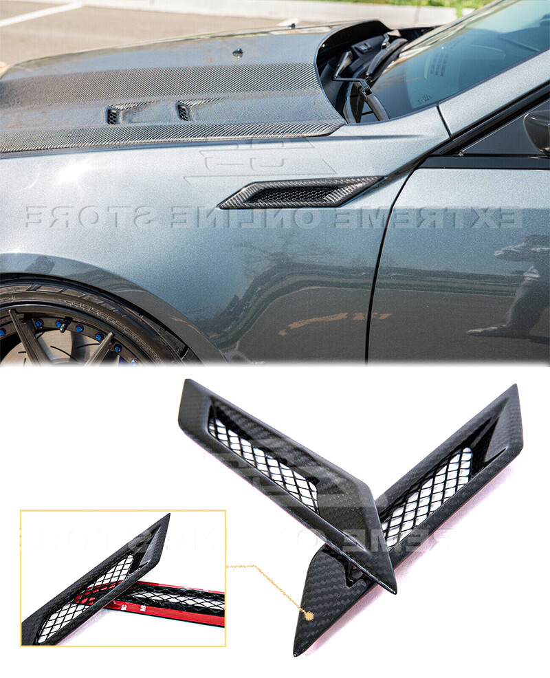 CARBON FIBER Side Fender Vents Pair For 09-15 Cadillac CTS-V GM Factory ...