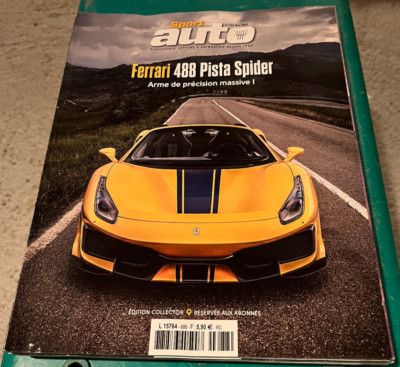 SPORT AUTO n°688 05/2019 FERRARI 488 PISTA SPIDER FERRARI P80/C AUDI R8 ...