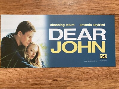 🌟 Dear John - Channing Tatum - Movie Theater Mylar / Poster - 6x13 | eBay
