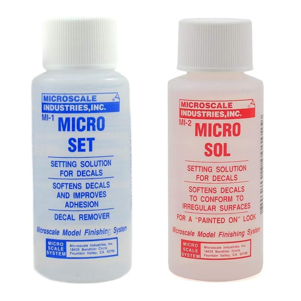Microscale Industries Micro Sol & Micro Set MI-1 & MI-2 Decal Solutions ...