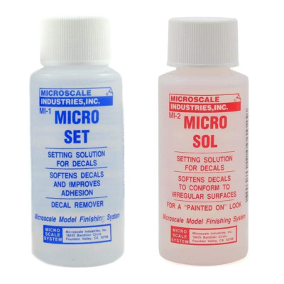 Microscale Industries Micro Sol & Micro Set MI-1 & MI-2 Decal Solutions ...
