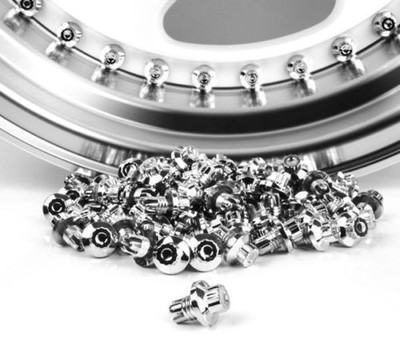 20 x Chrome Silver Plastic Wheel Rivets Nuts Rim Lip Replacement Alloys ...