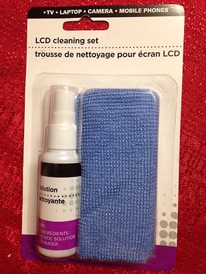 LCD Screen Cleaning Kit Solution & Cloth Set TV Mobile Phone Laptops ...