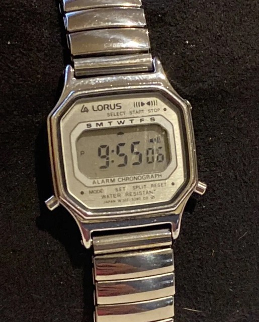 Vintage Lorus Digital Ladies Watch. Alarm Chronograph Water Resistant ...