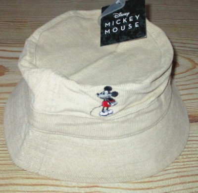 MENS DISNEY MICKEY MOUSE KHAKI CORDUROY BUCKET HAT ONE SIZE | eBay