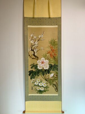 Paintings & Scrolls - Hanging Scroll Jiku Kakejiku Japan Painting