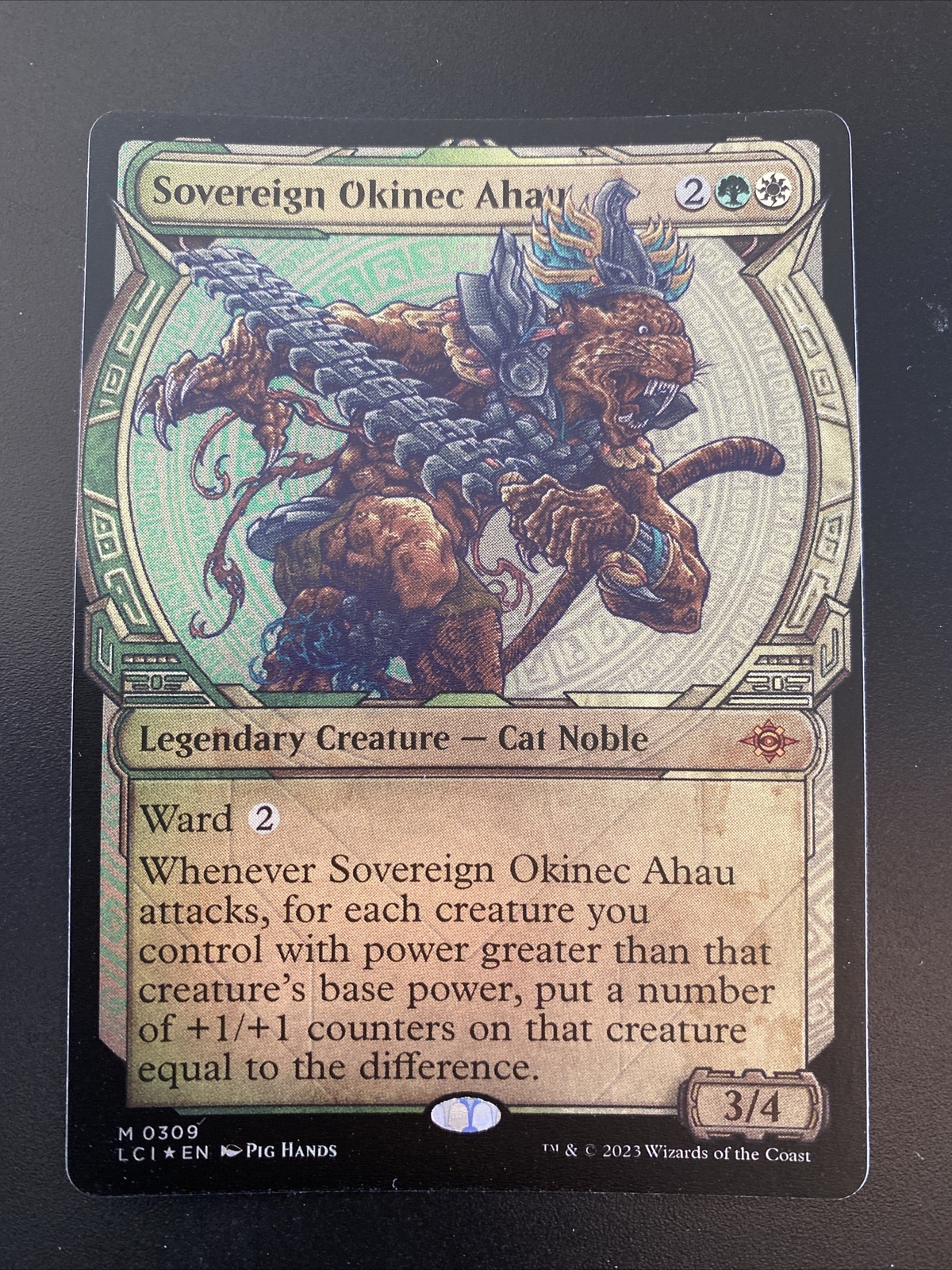 FOIL Sovereign Okinec Ahau #309 Showcase MTG Lost Caverns Of Ixalan NM ...