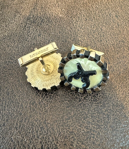 Vintage Gold cufflink BUNDLE 2 pairs of cufflinks- Double gun ...