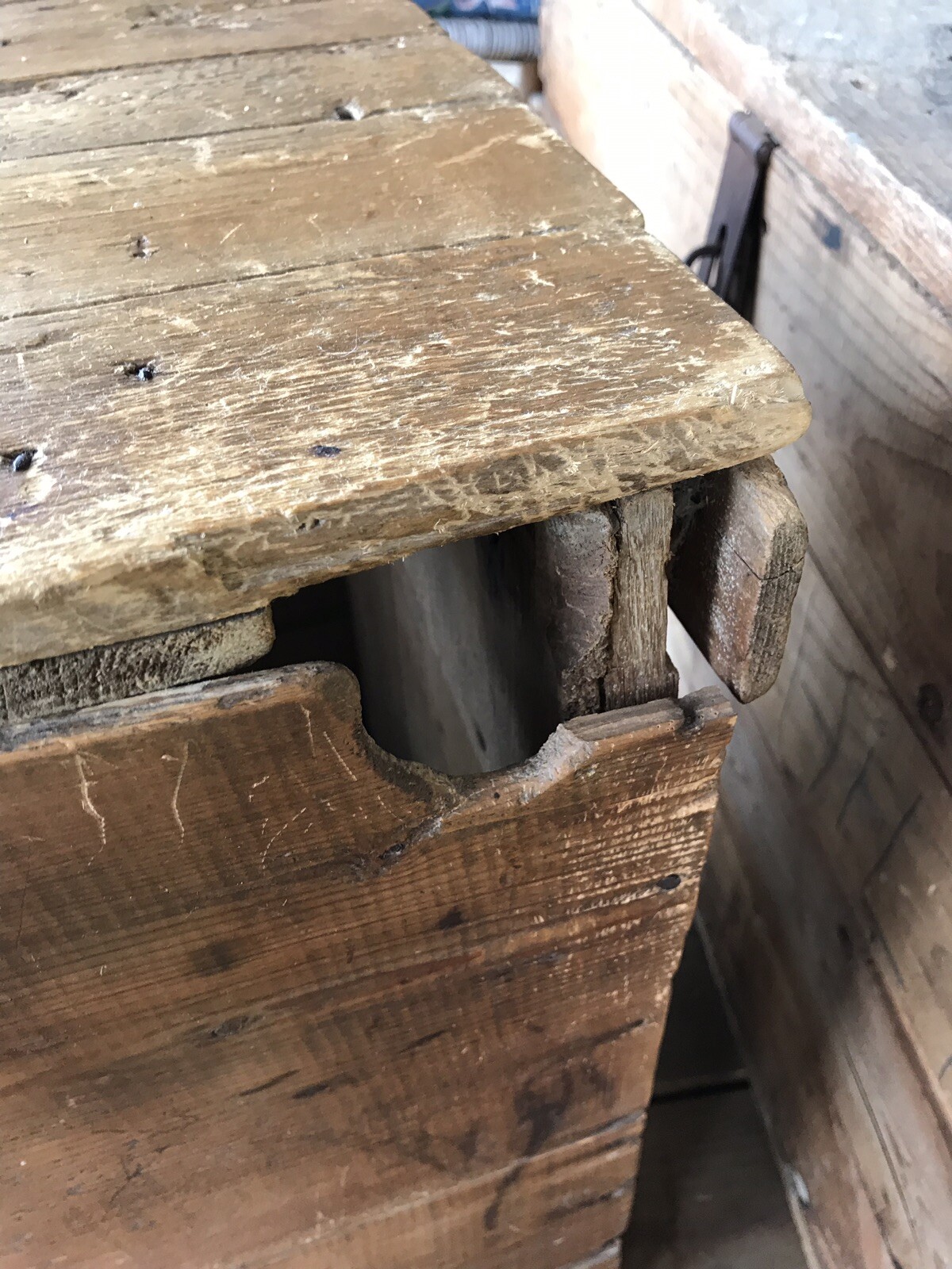 Shredded Wheat Shipping Crate Lid Wood Box Large 32x22x16 Railroad ...