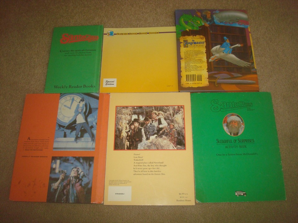 Vintage Book LOT Back to the Future Hook Storybook Santa Claus Movie ...