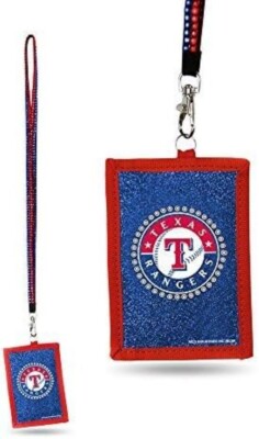 MLB Texas Rangers Bling Glitter Sparkle Beaded Lanyard I.D. Wallet | eBay