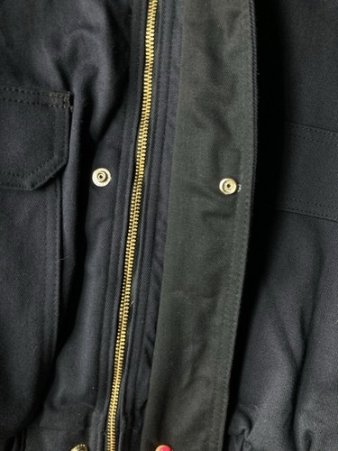 Workrite FR Flame Jacket Mens Large Resistant Coat Navy Bomber Style ...