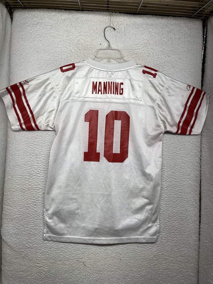 Eli Manning Jersey Youth Extra Large (18-20) White Red New York Giants ...