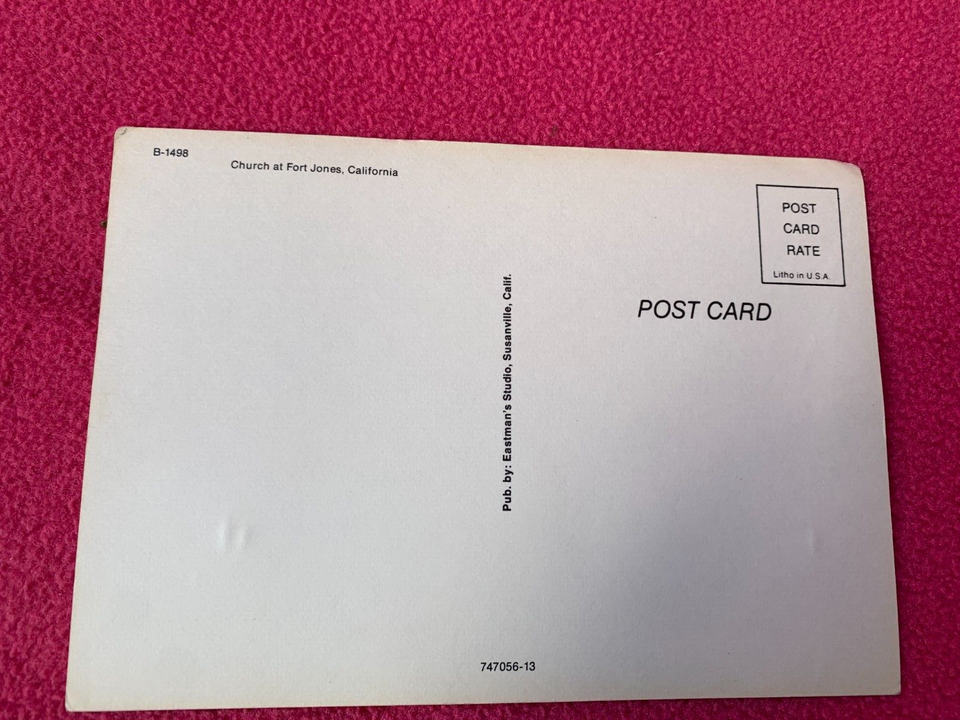 Mt. SHASTA AREA vintage RPPC large POSTCARD church FORT JONES ...