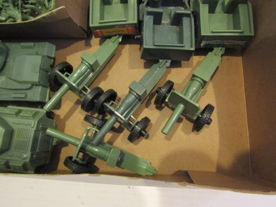 VINTAGE PROCESSED PLASTICS CO ACTION ARMY SET MILITARY SOILDERS TANKS ...