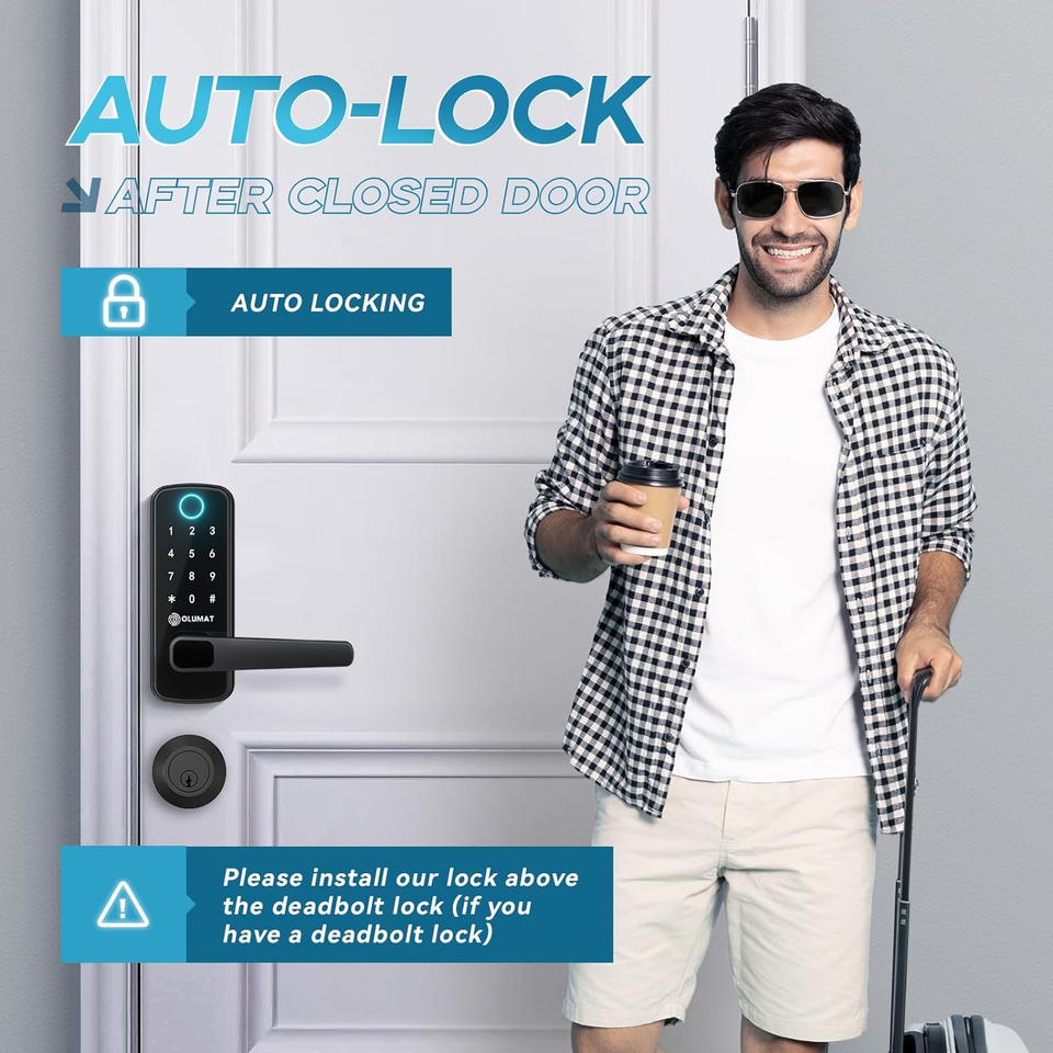 Smart Door Lock - Keyless Entry Door Lock with Finger-print Sensor ...