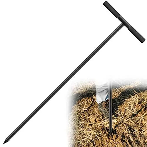 Metal Soil Probe Rod - Septic Tank Locator Tool with T Handle,32-48 ...