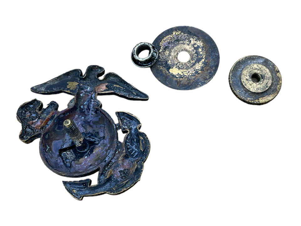 WW1 WW2 US USMC Cap Badge Insignia Screw back EGA | eBay