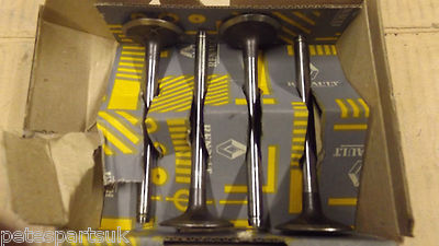 New Renault Inlet Valve set 4 Super 5 9 11 19 21 Trafic Clio 7701463081 ...