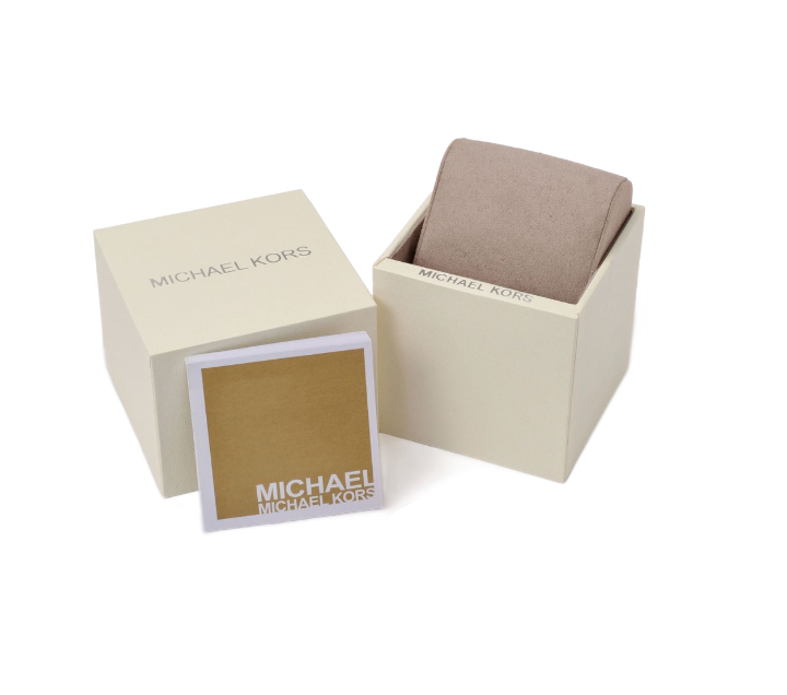 MICHAEL KORS MK8973 BLACK CHRONOGRAPH DIAL RED SILICONE STRAP MENS ...