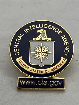 CIA Central Intelligence Agency www Blue Gold Police Lapel Pin | eBay