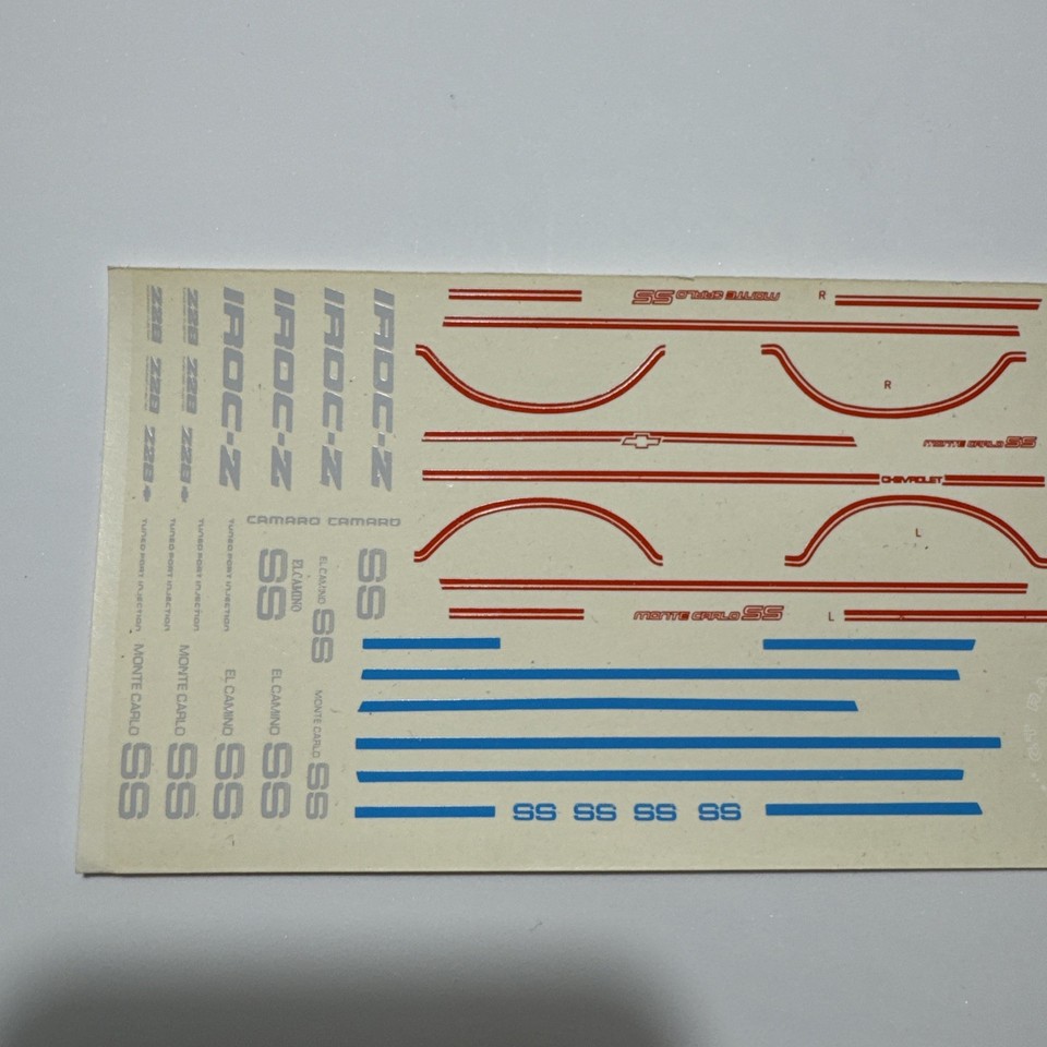 Fred Cady 19 Chevrolet Monte Carlo SS 1983-87 1/24 1/25 decal | eBay