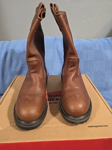 Red Wing Shoes Pecos Boots 1105 Size 6. Brown Leather USA Supersole Oil ...