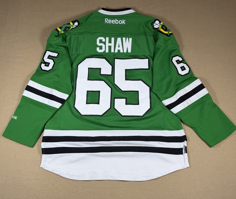REEBOK CHICAGO BLACKHAWKS GREEN ST PATRICK'S DAY ANDREW SHAW JERSEY ...