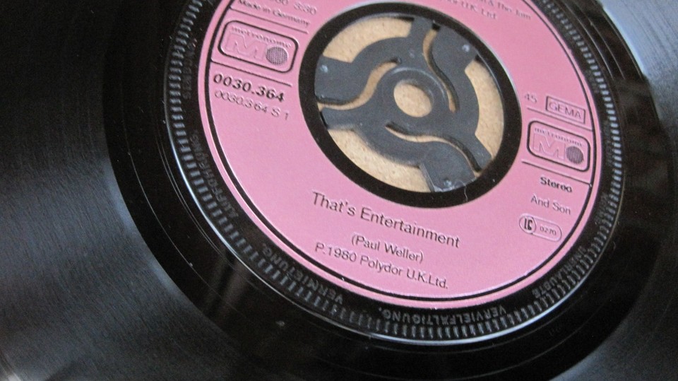 The Jam That's Entertainment 7" vinyl single 45RPM mod revival punk ex ...