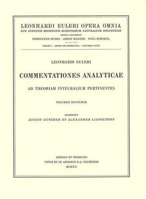 Commentationes geometricae 1st part by Leonhard Euler (Latin) Hardcover ...