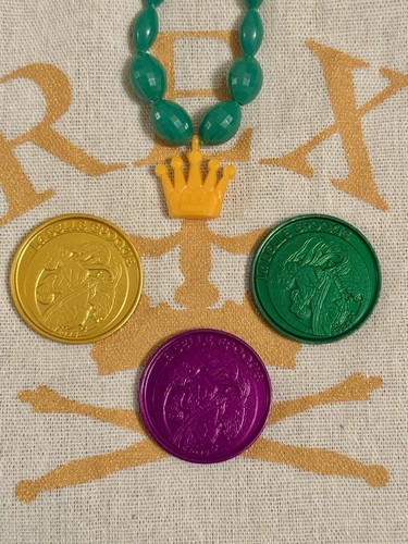 Set of 3 - 2025 Mardi Gras Krewe of Rex Doubloons, Beads, And Small ...