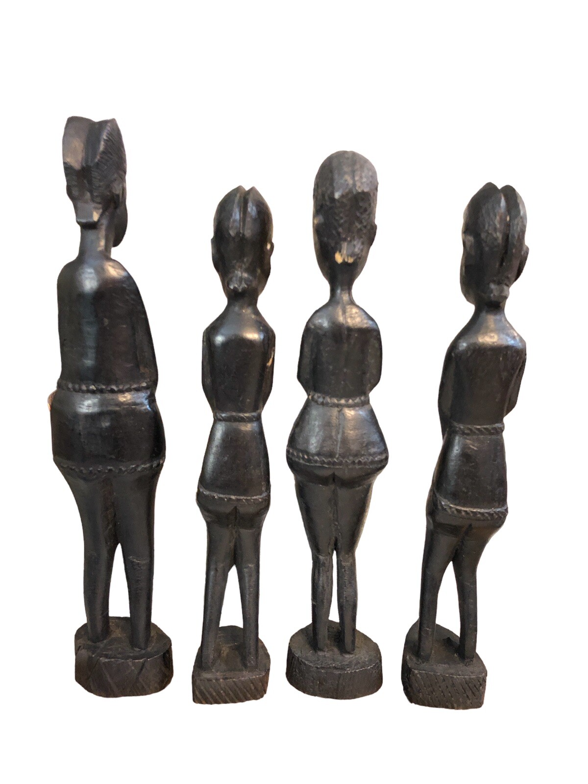 4 Beautiful Maasai Ebony Carved Fertility African Full Body Statues ...