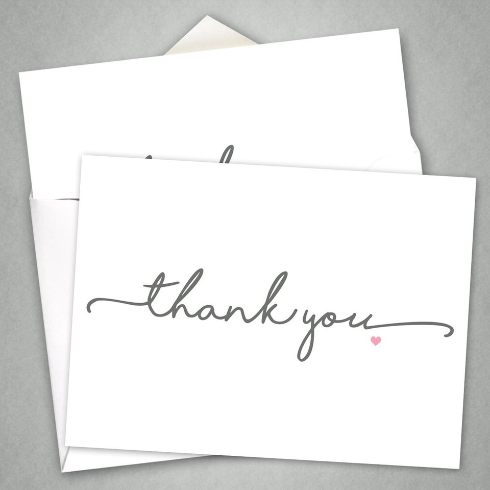 Thanks From The Heart Thank You Note Card Pack / 36 Thanks Greeting ...