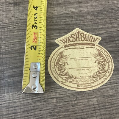 NOS Washburn Acoustic Guitar Sound Hole Label About 20 Years Old Never ...