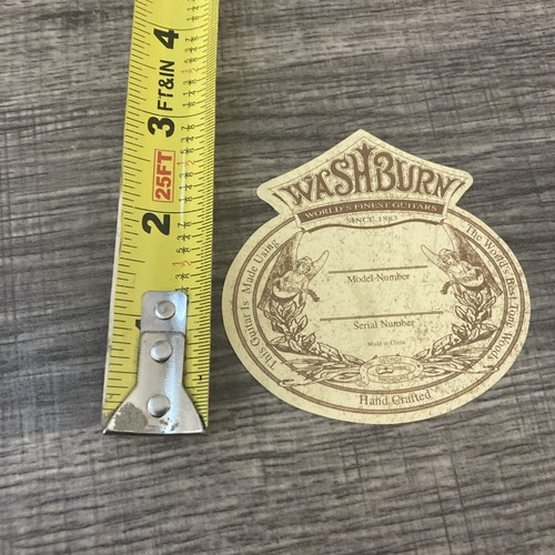 NOS Washburn Acoustic Guitar Sound Hole Label About 20 Years Old Never ...