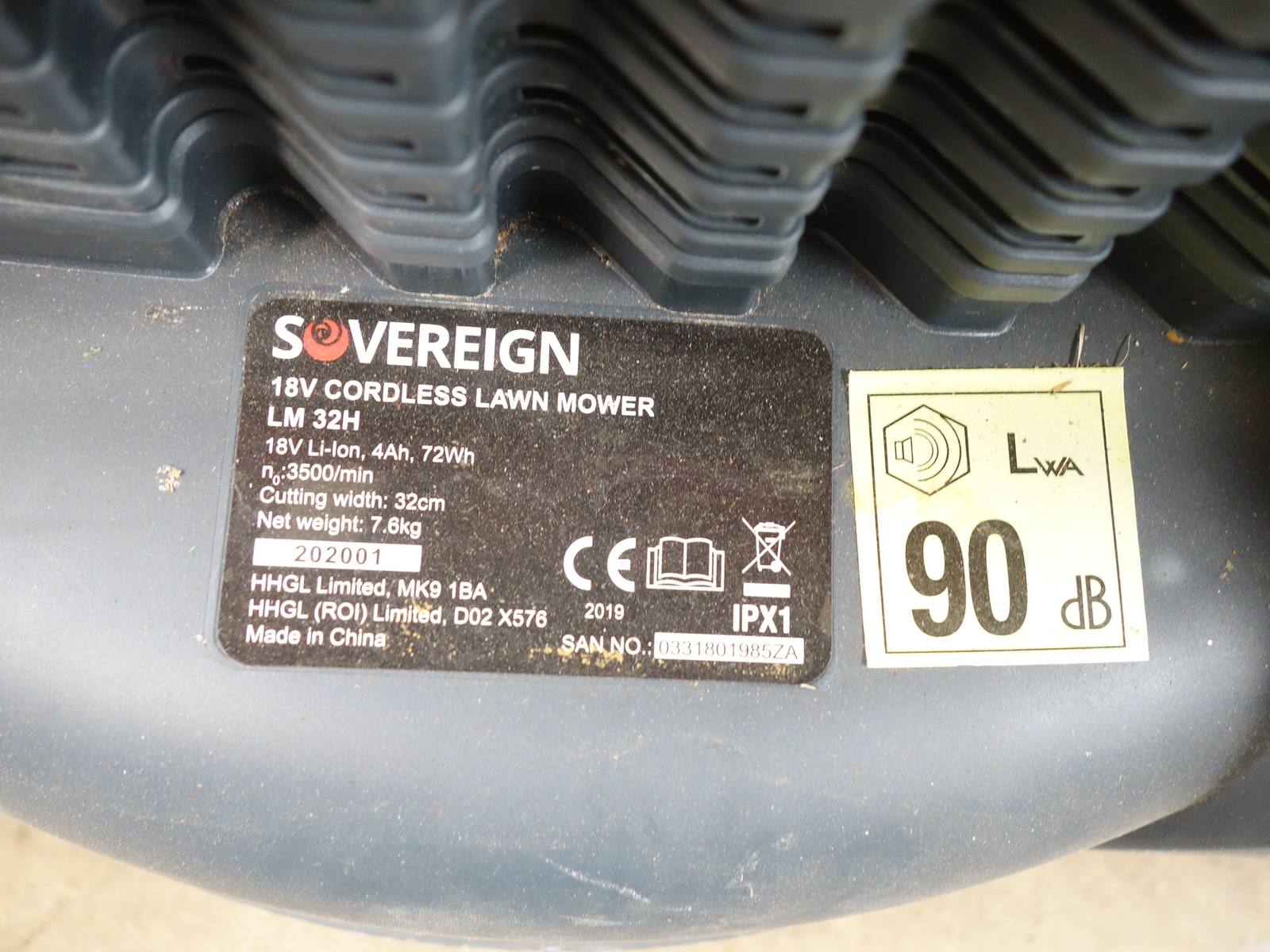 Sovereign LM32H 18V Cordless Lawnmower for sale online | eBay