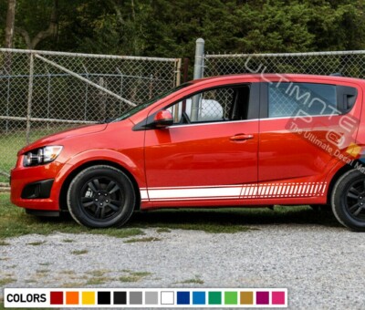 Side Sticker Decal stripe for Chevrolet Sonic 2013 2014 2015 2016 2017 ...