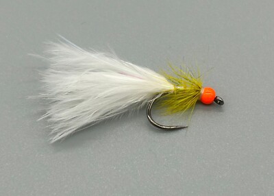 6 X Hothead Dancer - Yellow Body / White Tail - Trout Fishing Flies | eBay UK